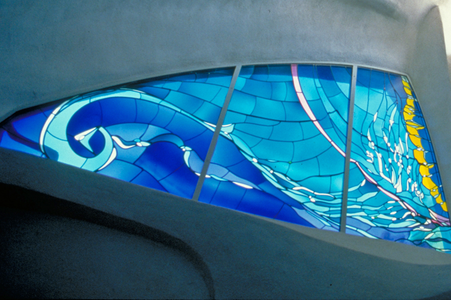 La Jolla Guest House: Stained Glass - Hubbell and Hubbell Architects